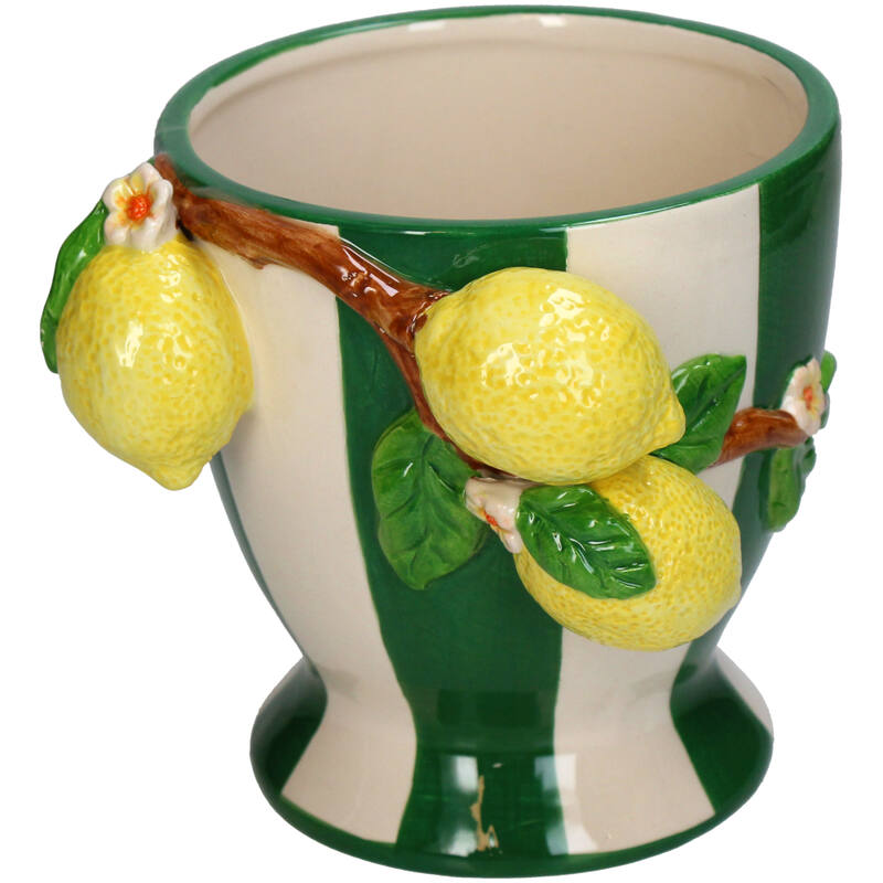 Grönrandig kruka med citroner | Endast SEK 254 | Dims Studio